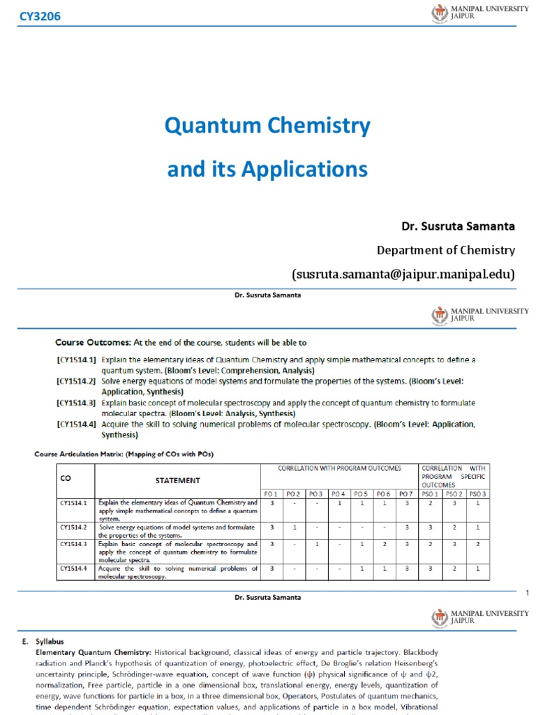 CY3206 Unit-1c (Wave Equation) | PDF | Wave Function | Schrödinger Equation CY3206 Unit-1c (Wave Equation) | PDF | Wave Function | Schrödinger Equation