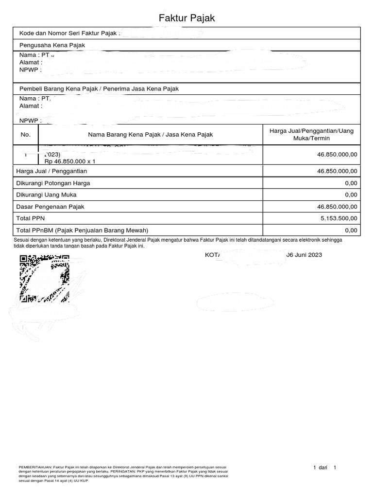 Faktur Pajak PT ASKARA MITRA SAKTI | PDF