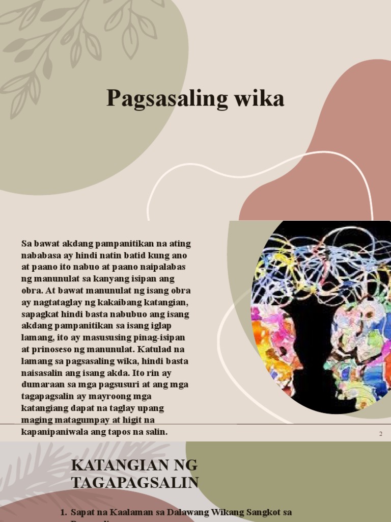 Pagsasaling Wika | PDF