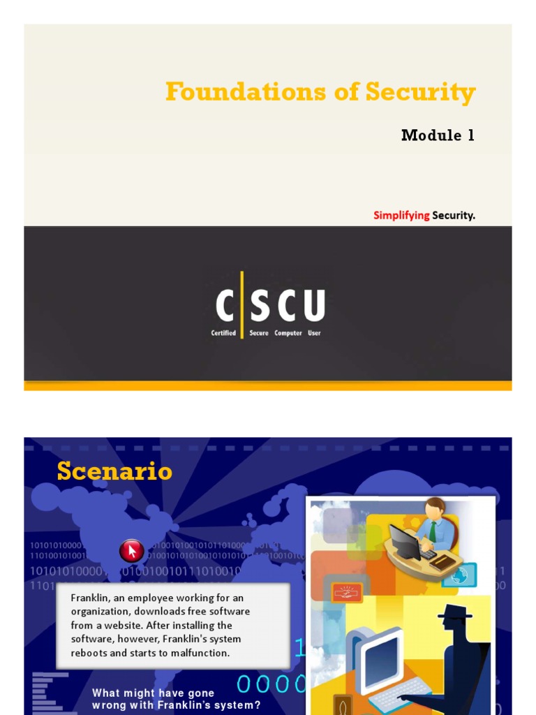 Foundations of Security Module 1-1 | PDF | Information Security | Computer Security