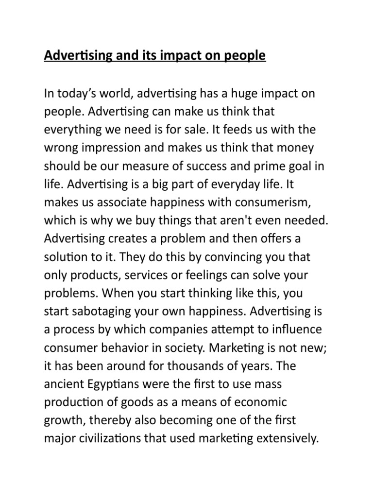 Essay | PDF | Advertising | Brand