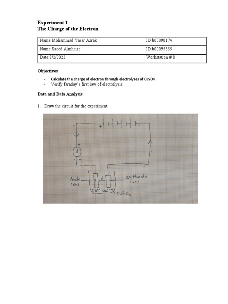 Lab Report Charge of The Electron | PDF