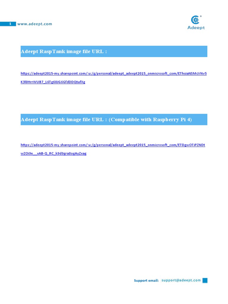 Adeept Rasptank Image File | PDF