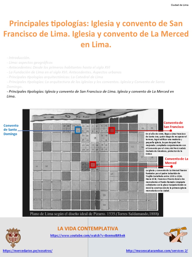 S7 - Principales Tipologías - Iglesia y Convento de San Francisco de Lima - La Merced en Lima ...