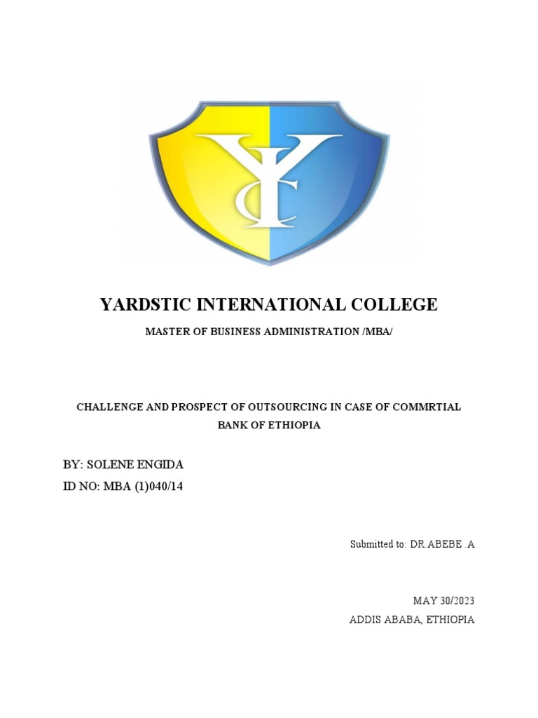 Solene Final Mba (1) 040 14 | PDF | Outsourcing | Offshoring