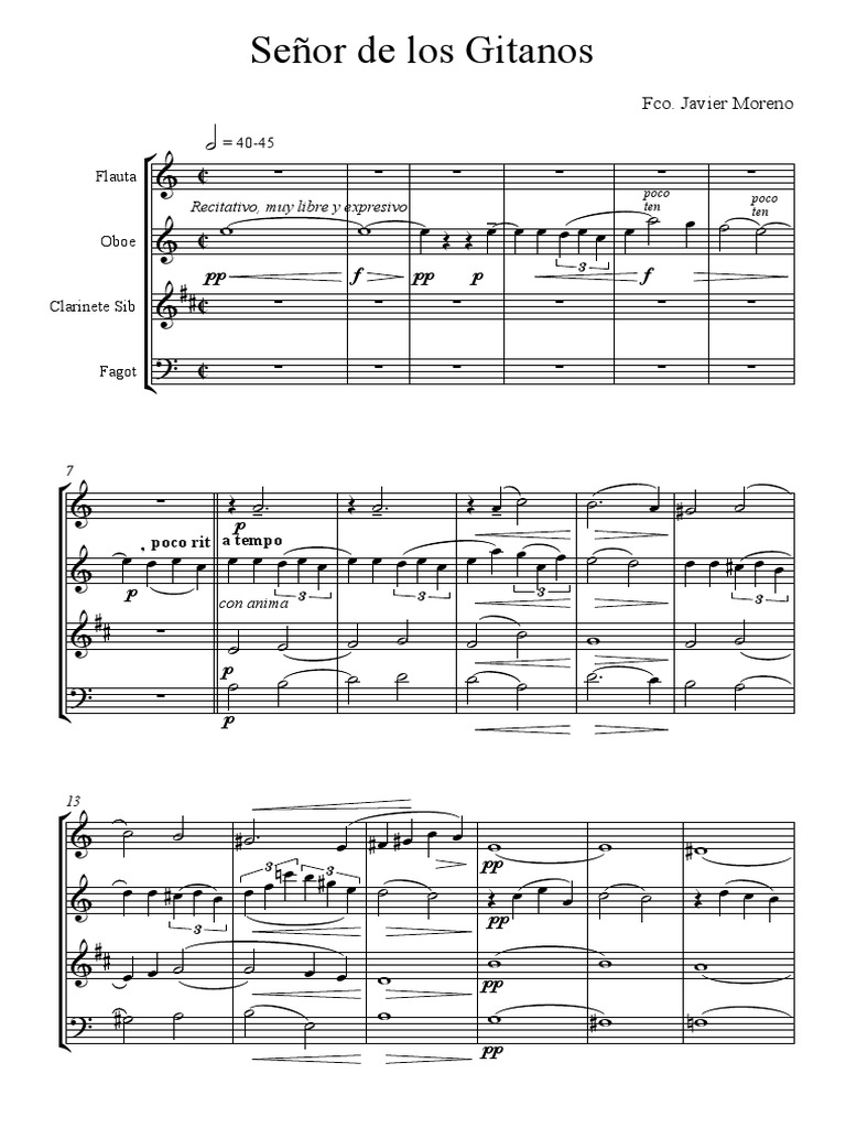 Señor de Los Gitanos Partitura | PDF