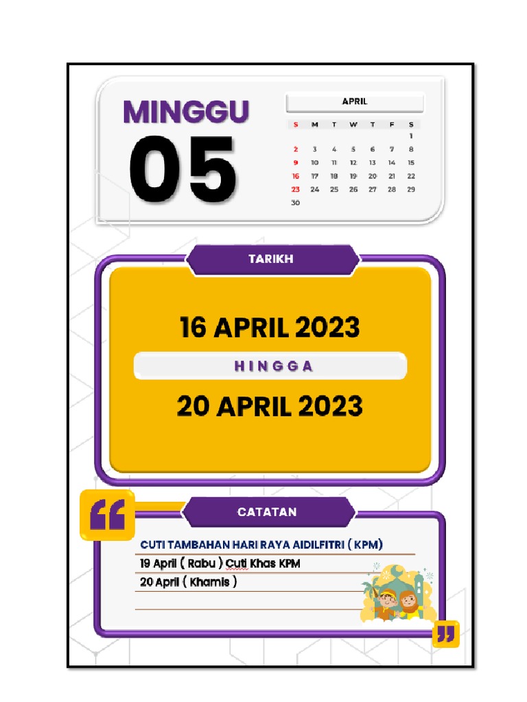 RPH Minggu 5 | PDF