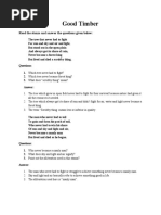 Good Timber | PDF | Poetry | Rhyme