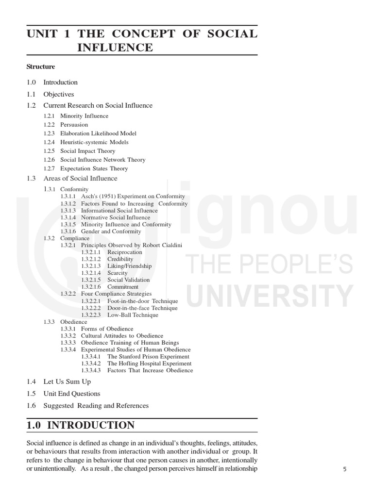 Block-2 Process of Social Influence | PDF | Conformity | Power (Social And Political)