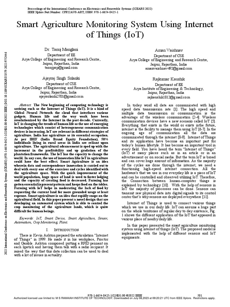 Smart_Agriculture_Monitoring_System_Using_Internet_of_Things_IoT | PDF
