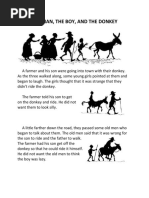 Aesops Fables 059 The Man The Boy and The Donkey | PDF