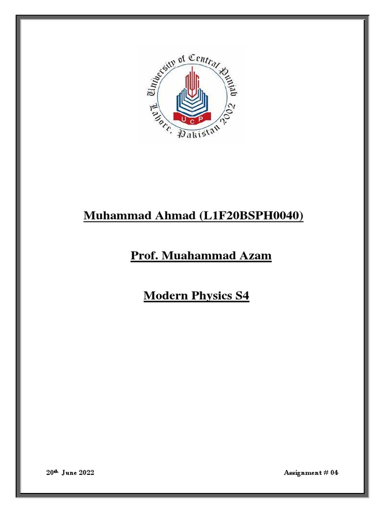 Modern Physics A4 | PDF | Ion | Chemical Bond