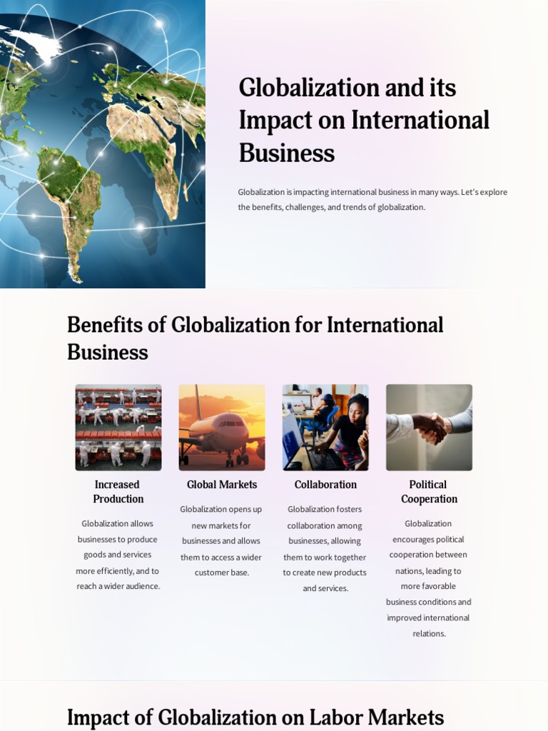 Globalization and Its Impact On International Business | PDF | Globalization | Competition