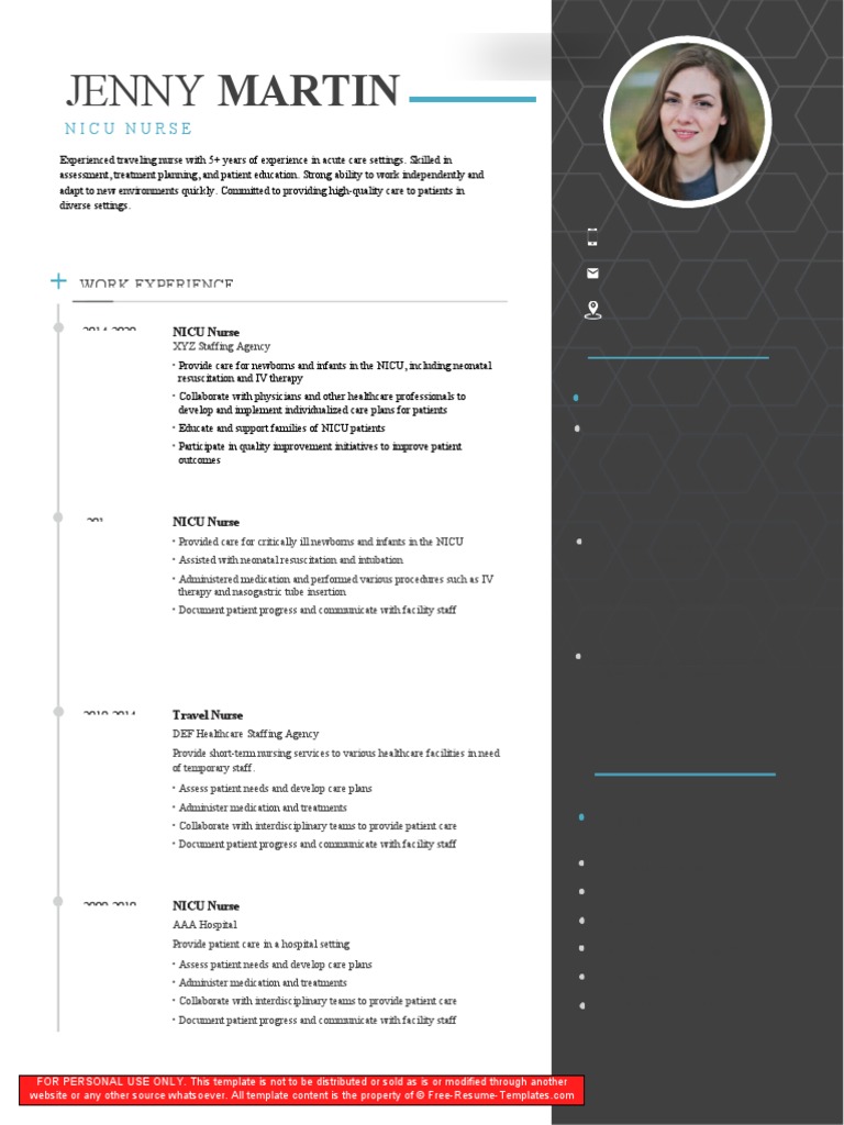 2 NICU Nurse Resume Template | PDF | Neonatal Intensive Care Unit | Nursing