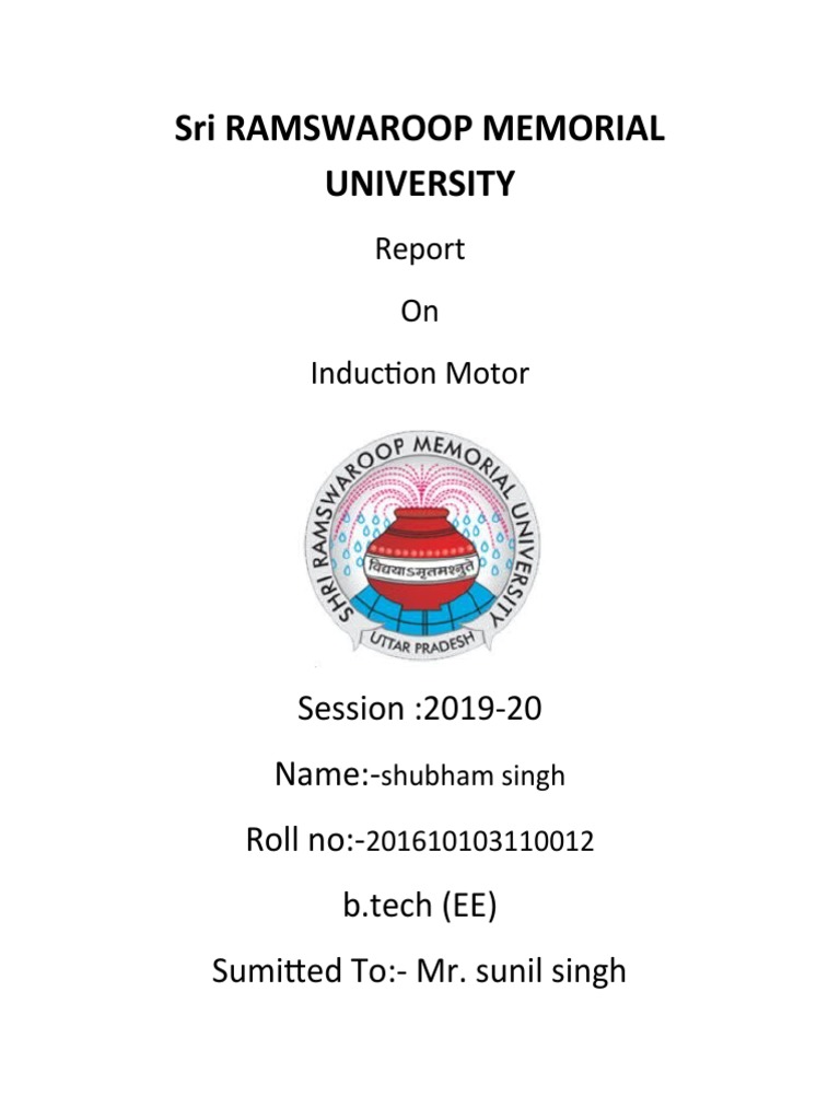 Induction Motor Report | PDF | Electric Motor | Electromagnetic Induction