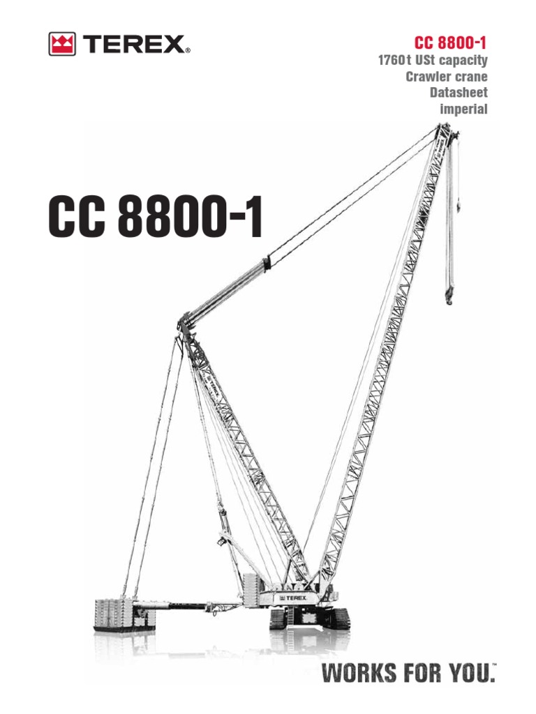 CC 8800-1 Crawler Crane Datasheet | PDF | Technology & Engineering