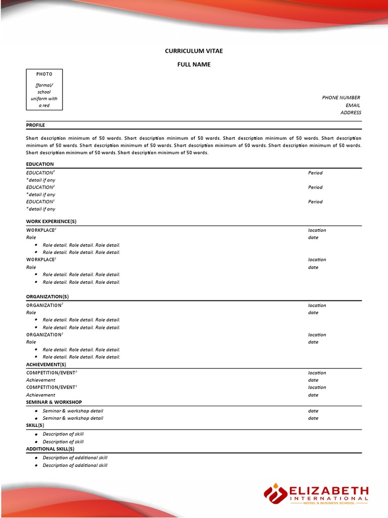 CV Ats Format 2 | PDF | Chef | Home