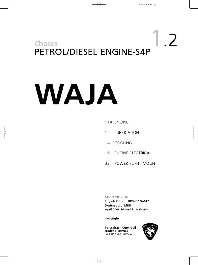 Petrol/Diesel Engine-S4P: Chassis | PDF | Ignition System | Machines