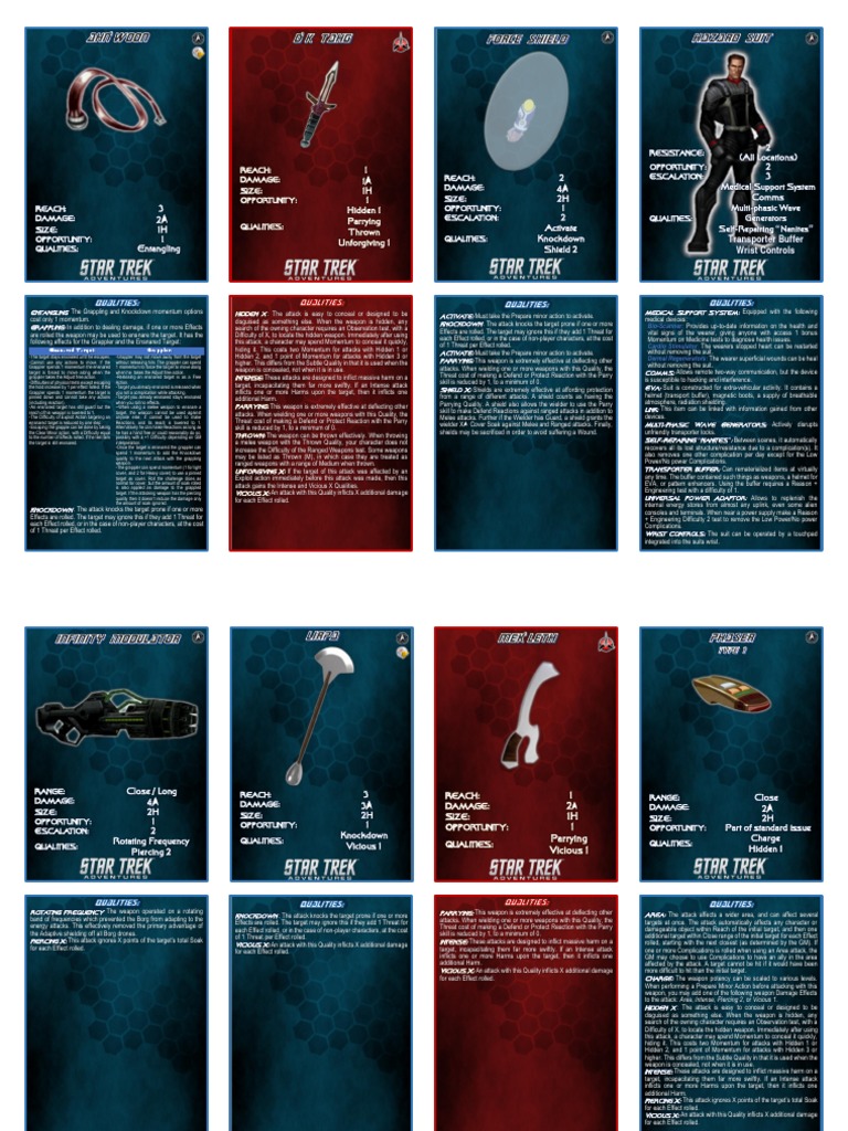 Equipment Cards New Design | PDF