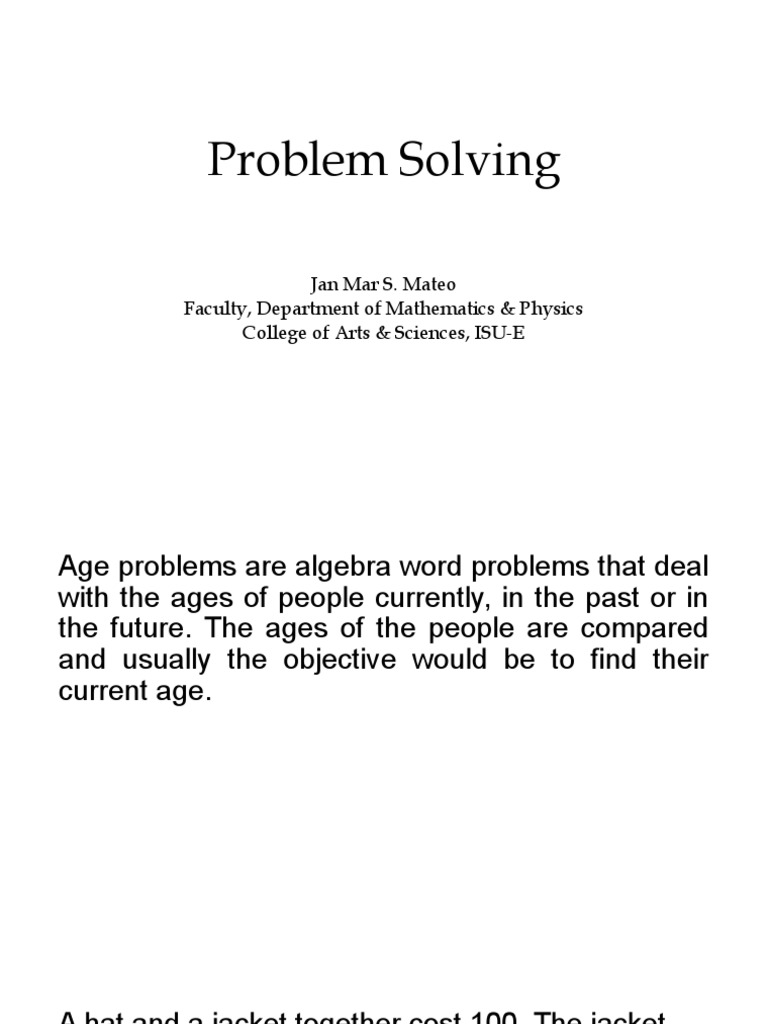 Problem Solving | PDF Problem Solving | PDF