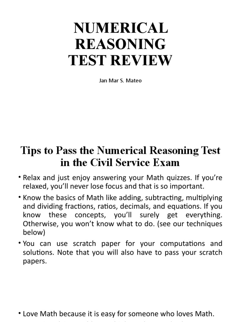 Numerical Reasoning | PDF | Teaching Methods & Materials