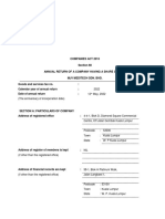 Annual Return Form Section 68 SSM | PDF | Malaysia | Corporations