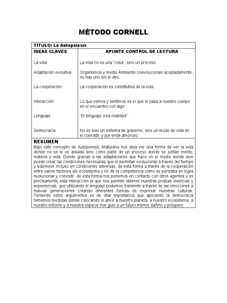 Método Cornell | PDF