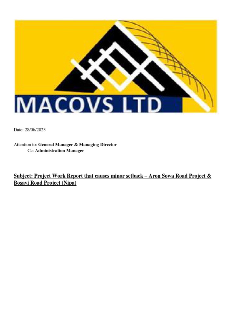 Nipa Project Report 7 | PDF | Land Transport | Road Transport