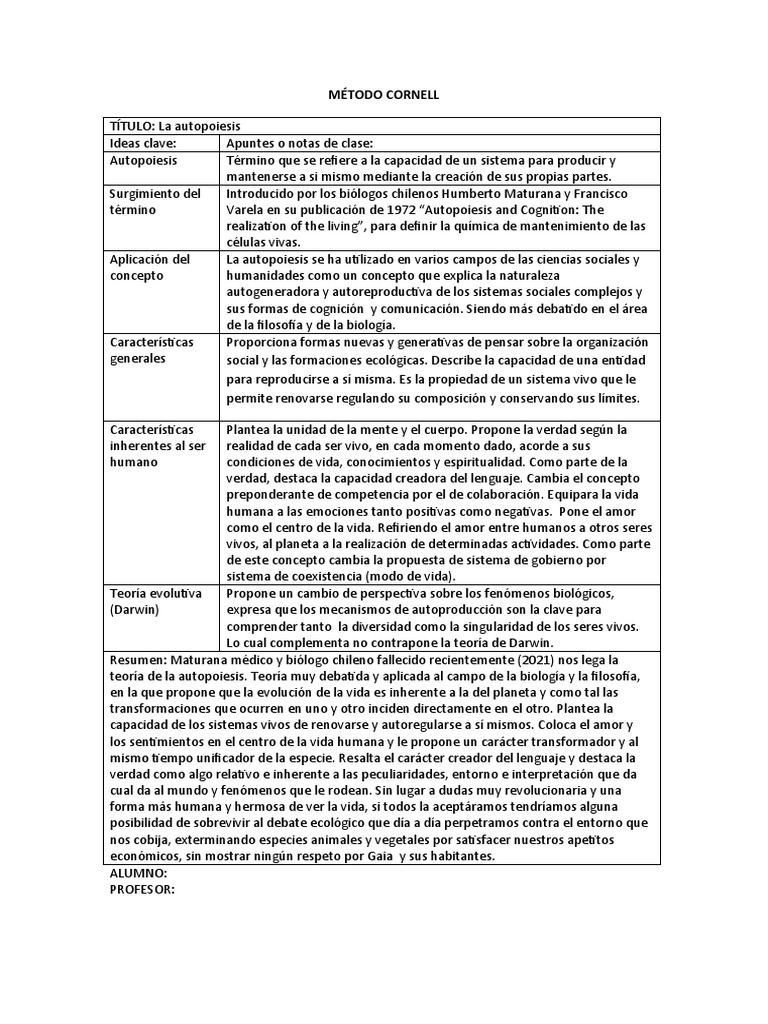 MÉTODO CORNELL 4 | PDF | Vida | Science
