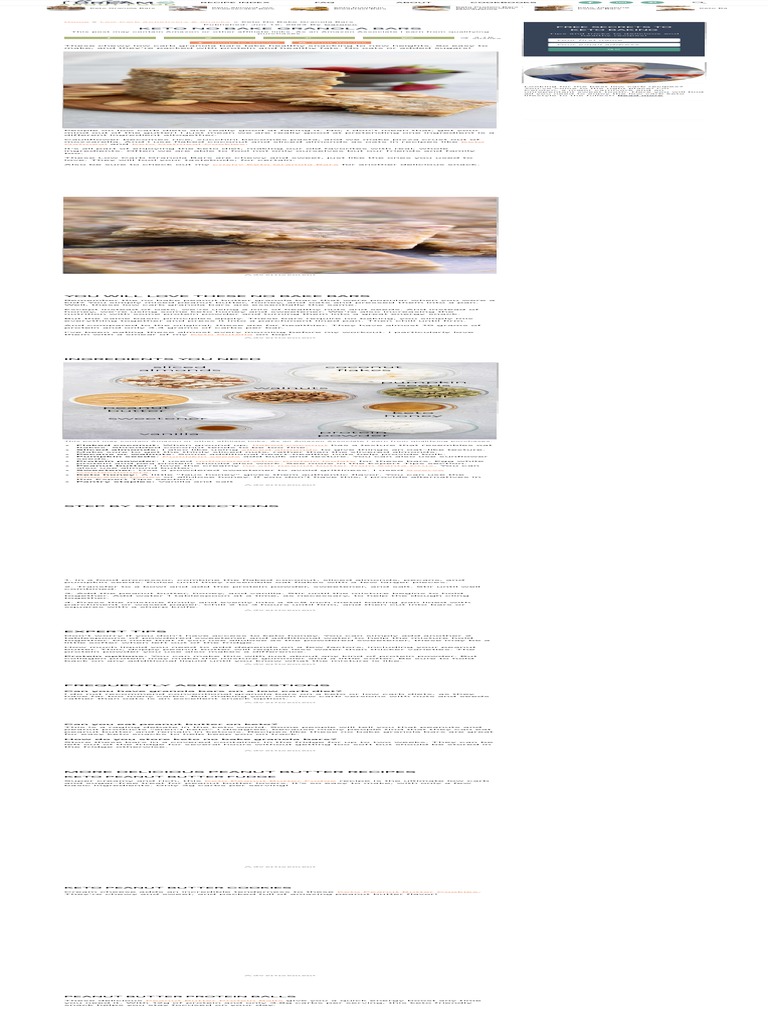 Keto No Bake Granola Bars - Super Easy Snack! | PDF