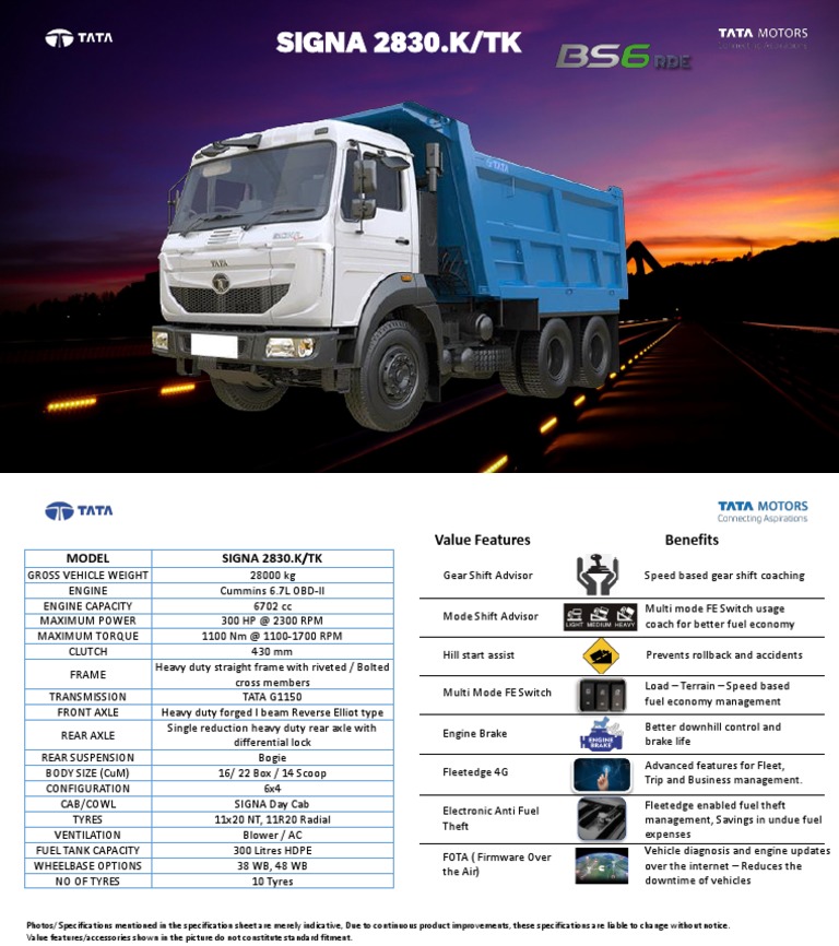 Signa 2830.K TK | PDF | Truck | Axle