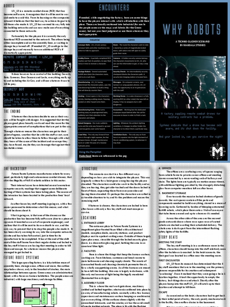 Mothership RPG - Why Robots | PDF | Robot | Robotics