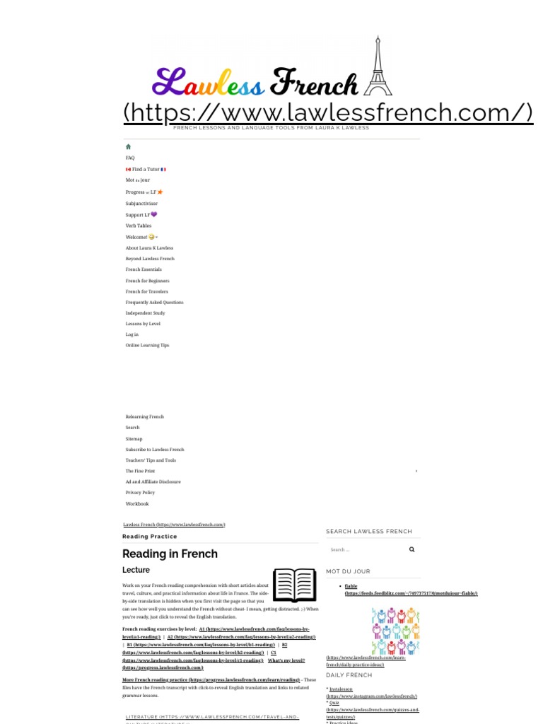 Lawless French: Lessons & Tools | PDF | Morphology | Semantics