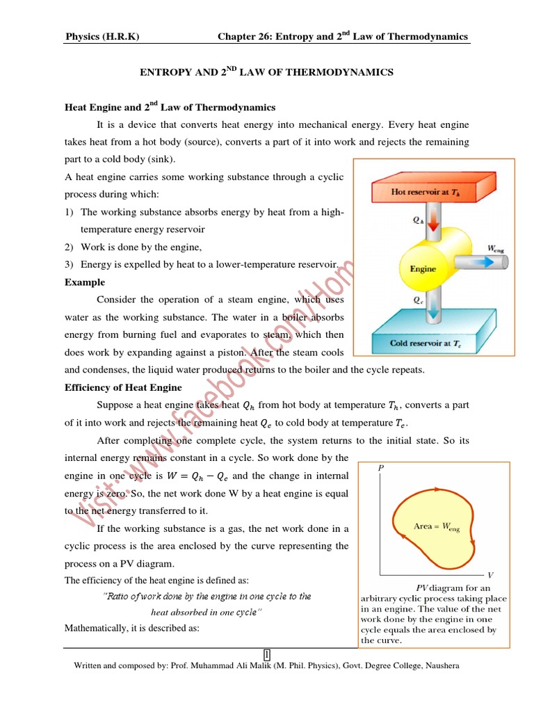 2nd Law of Thermodynamics | PDF