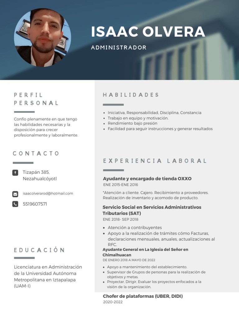 Perfil Profesional de Isaac Olvera | PDF