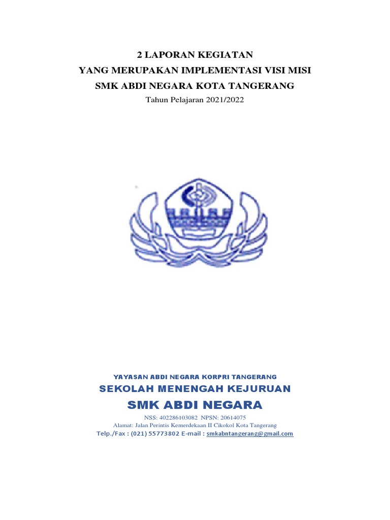 2 Laporan Kegiatan Yang Merupakan Implementasi Visi Misi | PDF