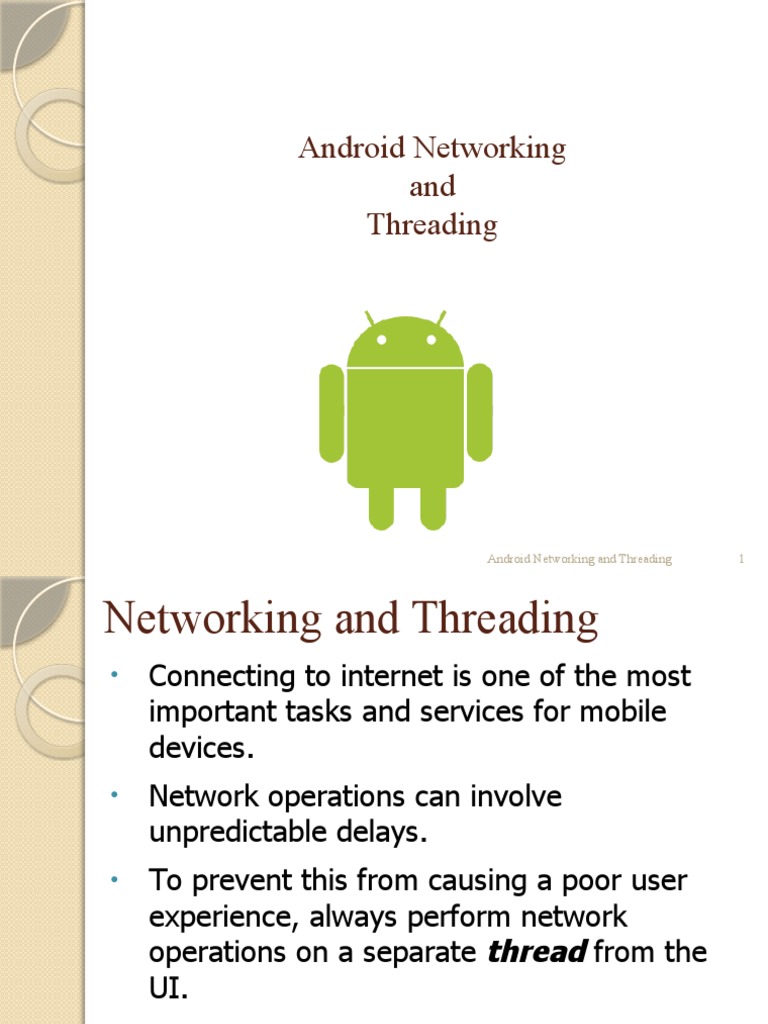 L06 - Android Networking and Threading (ITP4501) 2019 | PDF