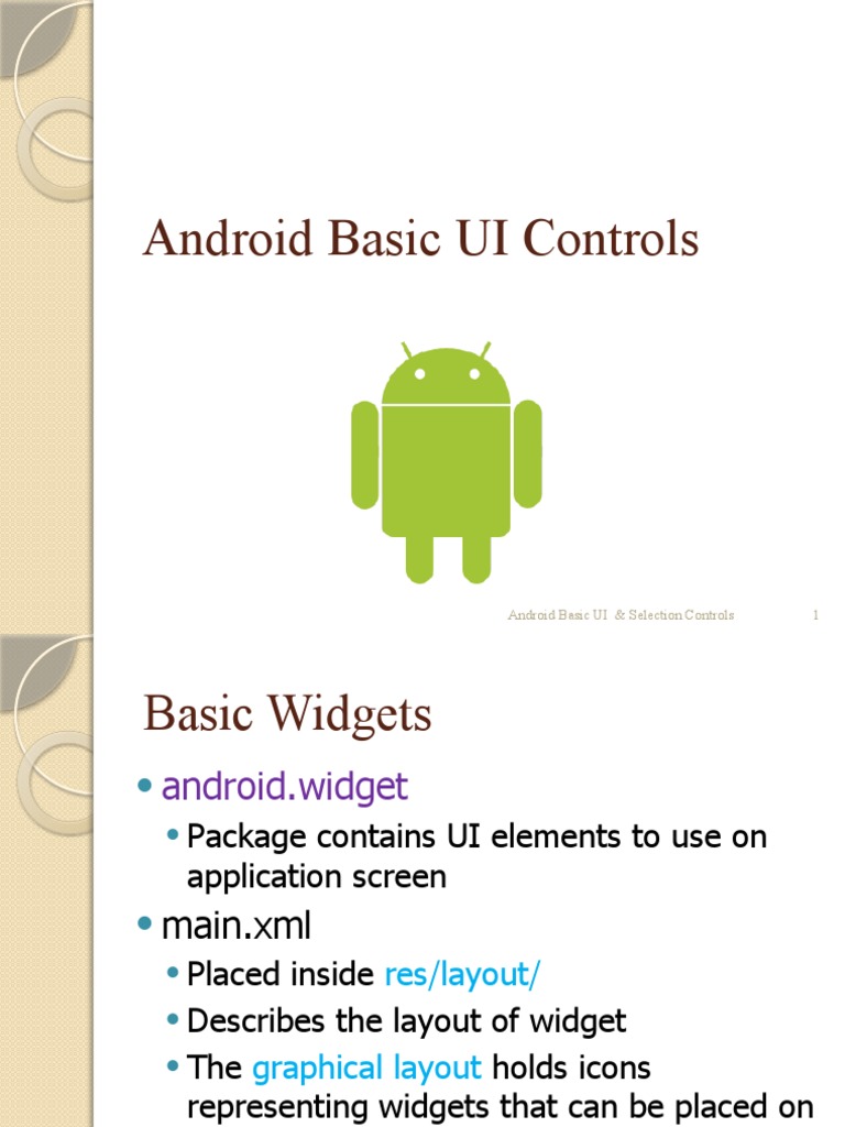 L03 - Android Basic UI Selection Controls (ITP4501) 2020 | PDF | Android (Operating System ...