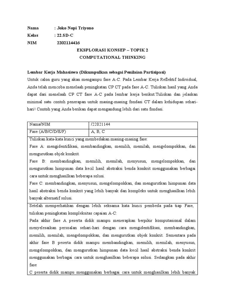 Eksplorasi Konsep - Topik 2 | PDF