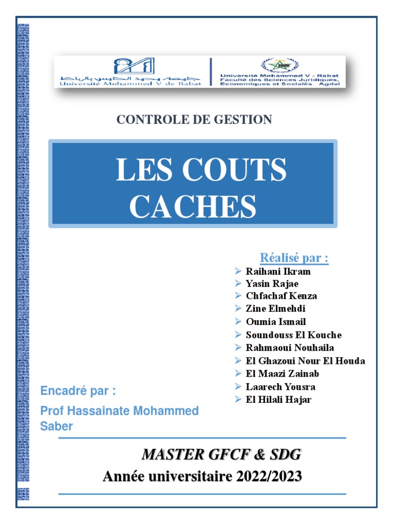 rapport couts cachés | PDF