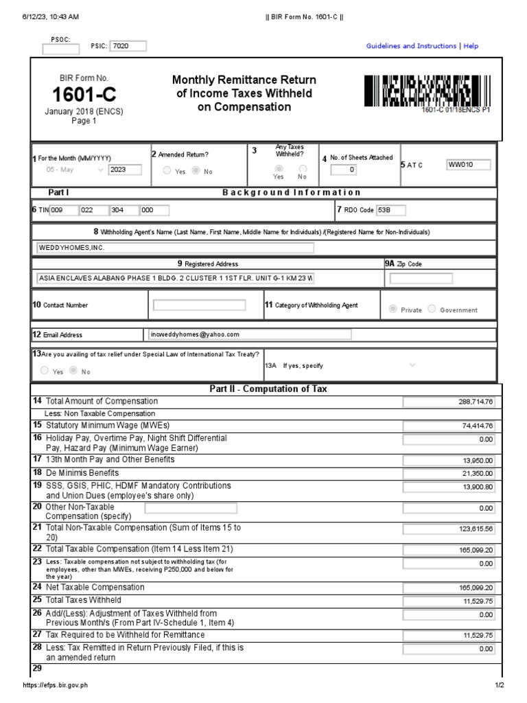 1601-C May 2023 | PDF