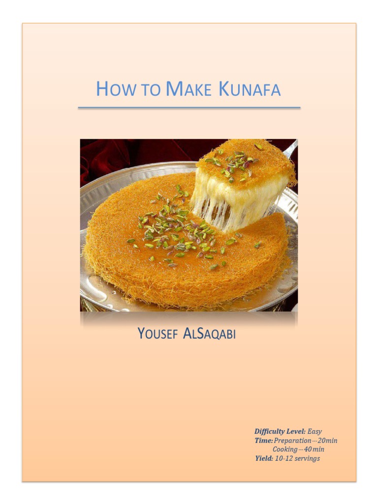 How To Make Kunafa Author Online Portfolio | PDF