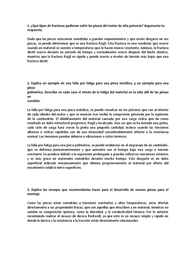Ejemplos de fatiga en materiales | PDF | Fractura | Fatiga (material)
