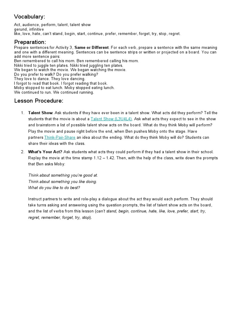 GERUNDS | PDF | Preposition And Postposition | Verb