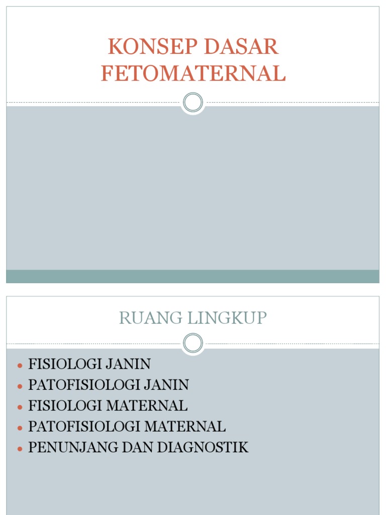 1. Konsep Dasar Fetomaternal | PDF