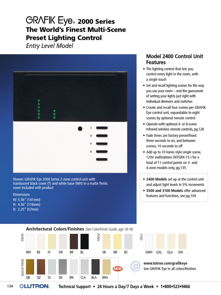 GRAFIK Eye 2000 Series Catalog Pages | PDF