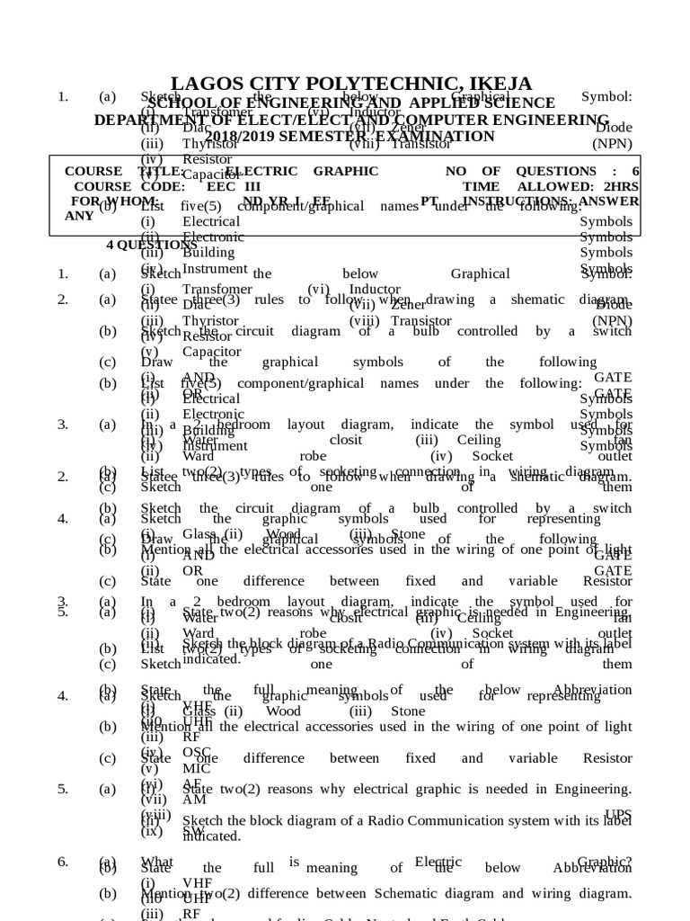 Electric Graphic Exam EEC III | PDF | Design | Electrical Engineering