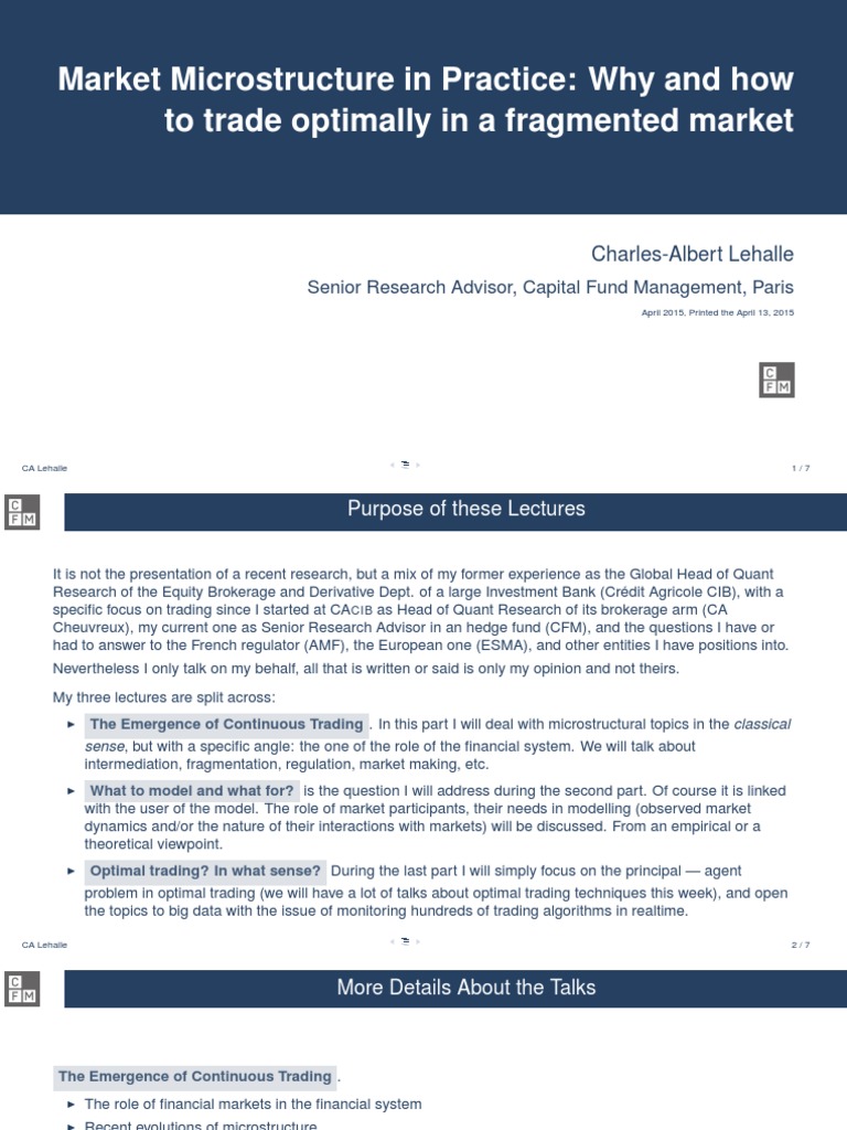 Market Microstructure in Practice | PDF | Algorithmic Trading ...