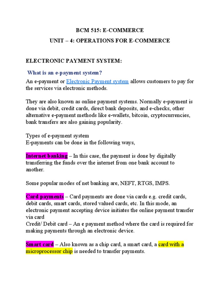 E-Comm 4 | PDF | Debit Card | Credit Card