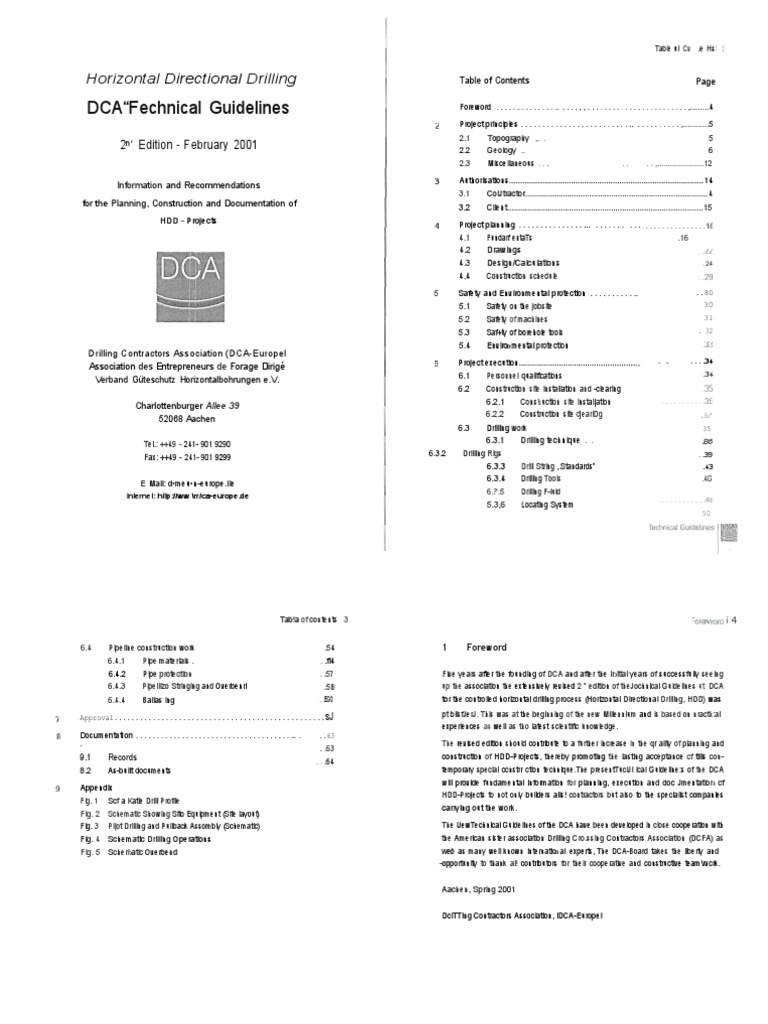 DCA Technical Guidelines Horizontal Directional Drilling | PDF | Geotechnical Engineering | Borehole